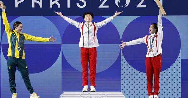 In pics: China's Chen Yiwen wins women's 3m springboard diving at Paris ...