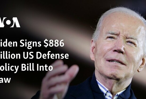 Biden Signs $886 Billion US Defense Policy Bill Into Law