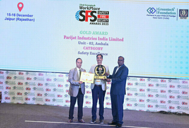 Parijat Industries' Unit 2, Ambala Receives Gold Award at the 23rd ...