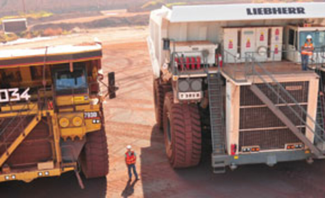Liebherr T282B trucks debut in Brazil