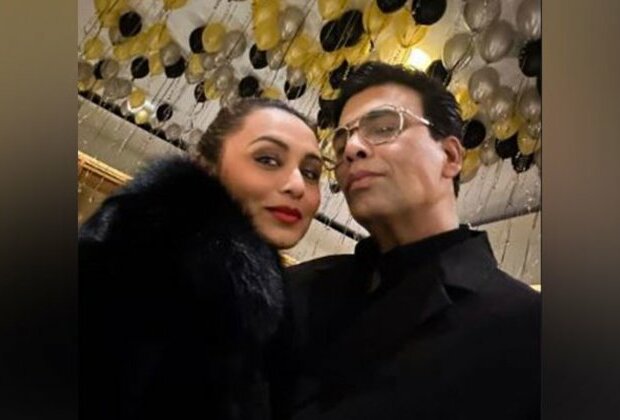 Karan Johar, Rani Mukerji twin in black at New Year bash; pose for selfie