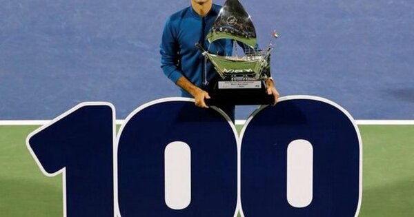 Roger Federer wins his 100th tour title