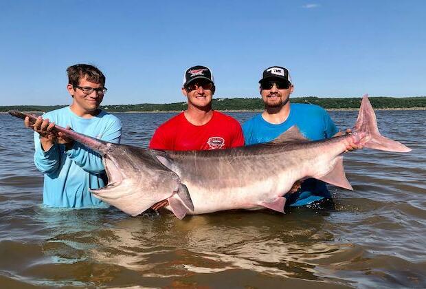 U.S. teen sets world record catching 164-pound fish