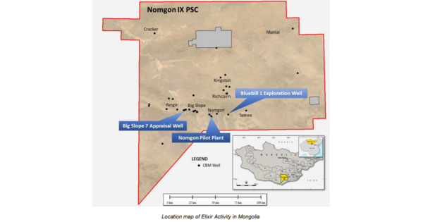 Elixir spots gas coal in two wells