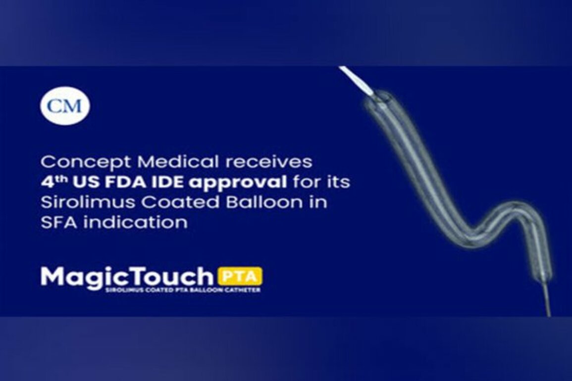 Concept Medical's fourth IDE approval for the MagicTouch Sirolimus ...