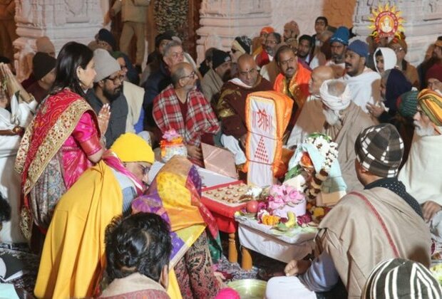 Vedic Brahmins, Acharyas lead worship inside Sri Ram Temple in Ayodhya