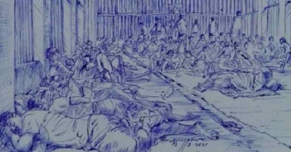 Artist's eye shows horrible conditions of Myanmar's Insein jail