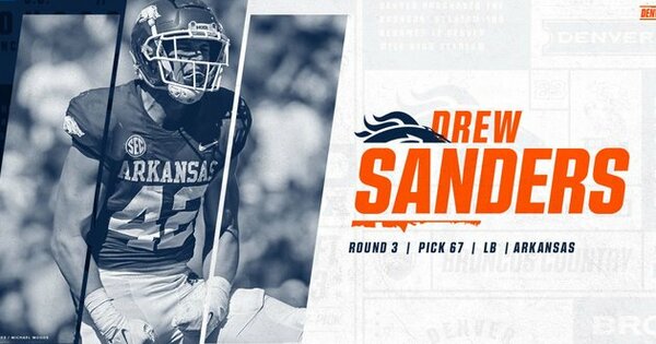 Broncos draft LB Drew Sanders with 67th-overall pick